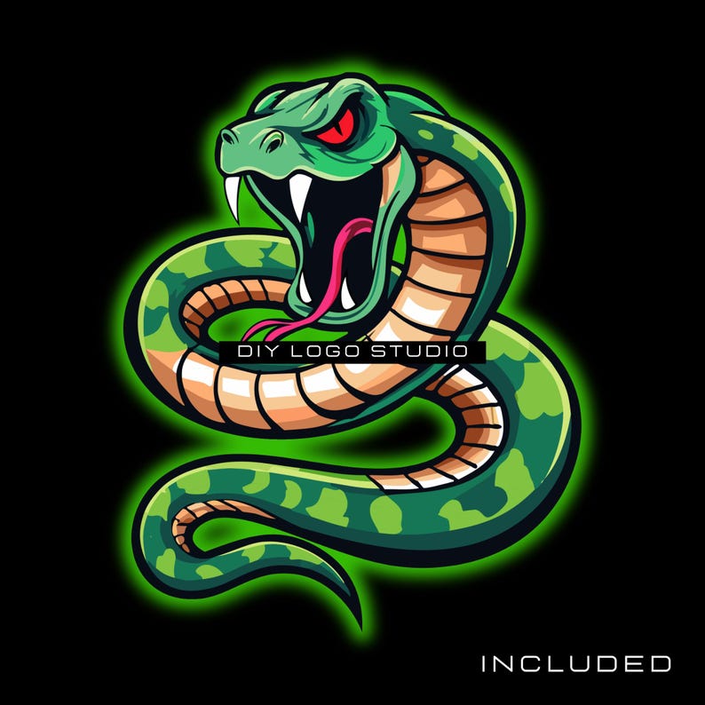 DIY Snakes Logo Pack for Esports/gamer/teams: Green & Black Modern ...