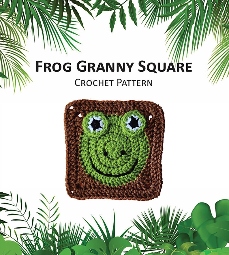 Frog Granny Square Crochet Pattern: Amigurumi Animal Block (PDF Pattern ...