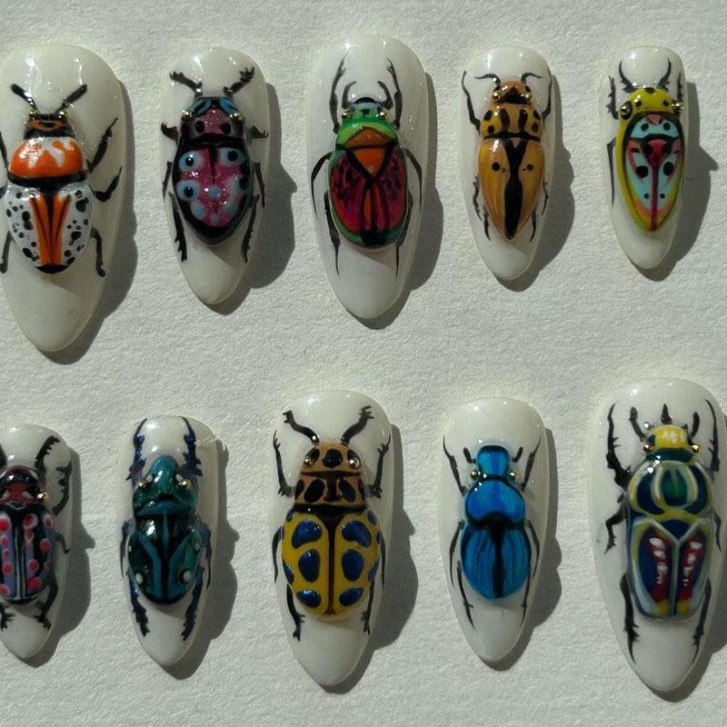 Cute Bug Press on Nails - Etsy