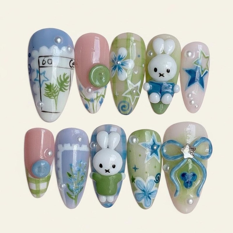 Miffy 3d Nails - Etsy