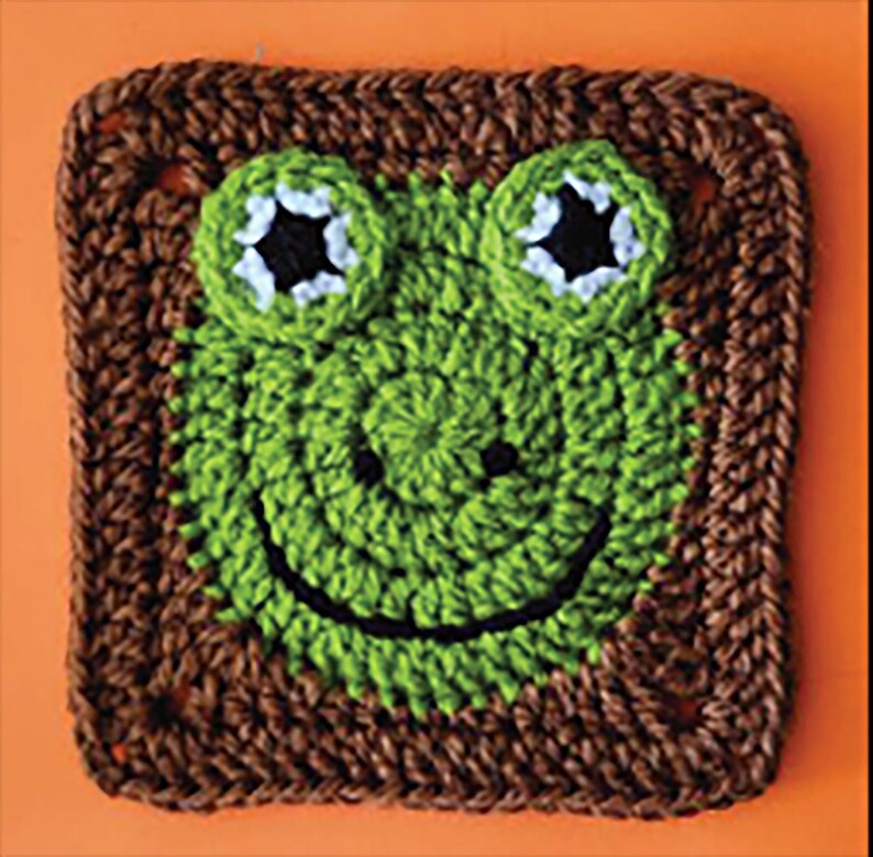 Frog Granny Square Crochet Pattern: Amigurumi Animal Block (PDF Pattern ...