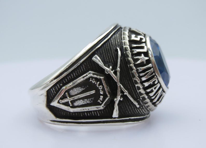 Handcrafted Sterling Silver US Army Ring: Personalized Military Jewelry ...