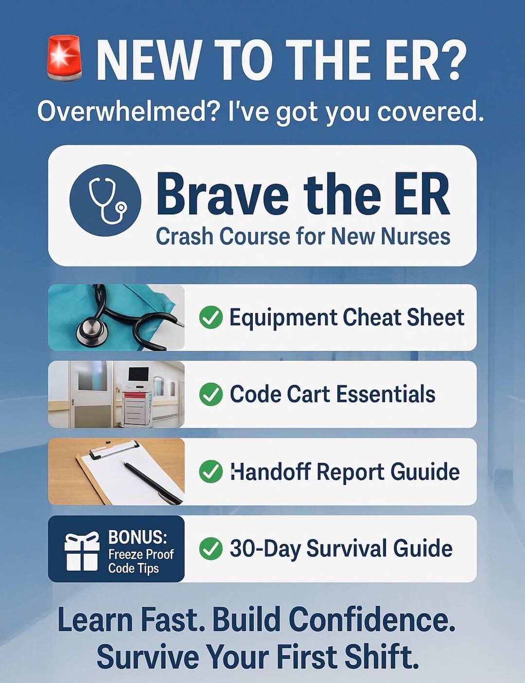 ER Nurse Crash Course Prokit Bundle: ER Essentials, Cheat Sheets ...