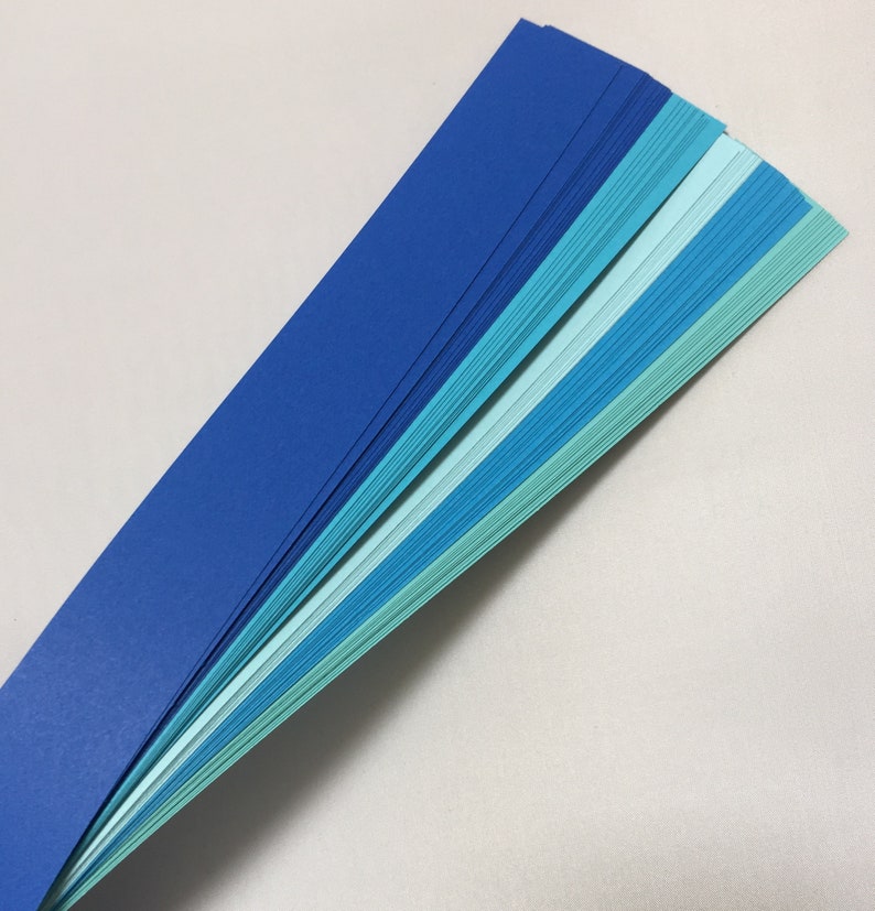 Paper Strips for Arts & Crafts. Shades of Blue 5 colors. | Etsy