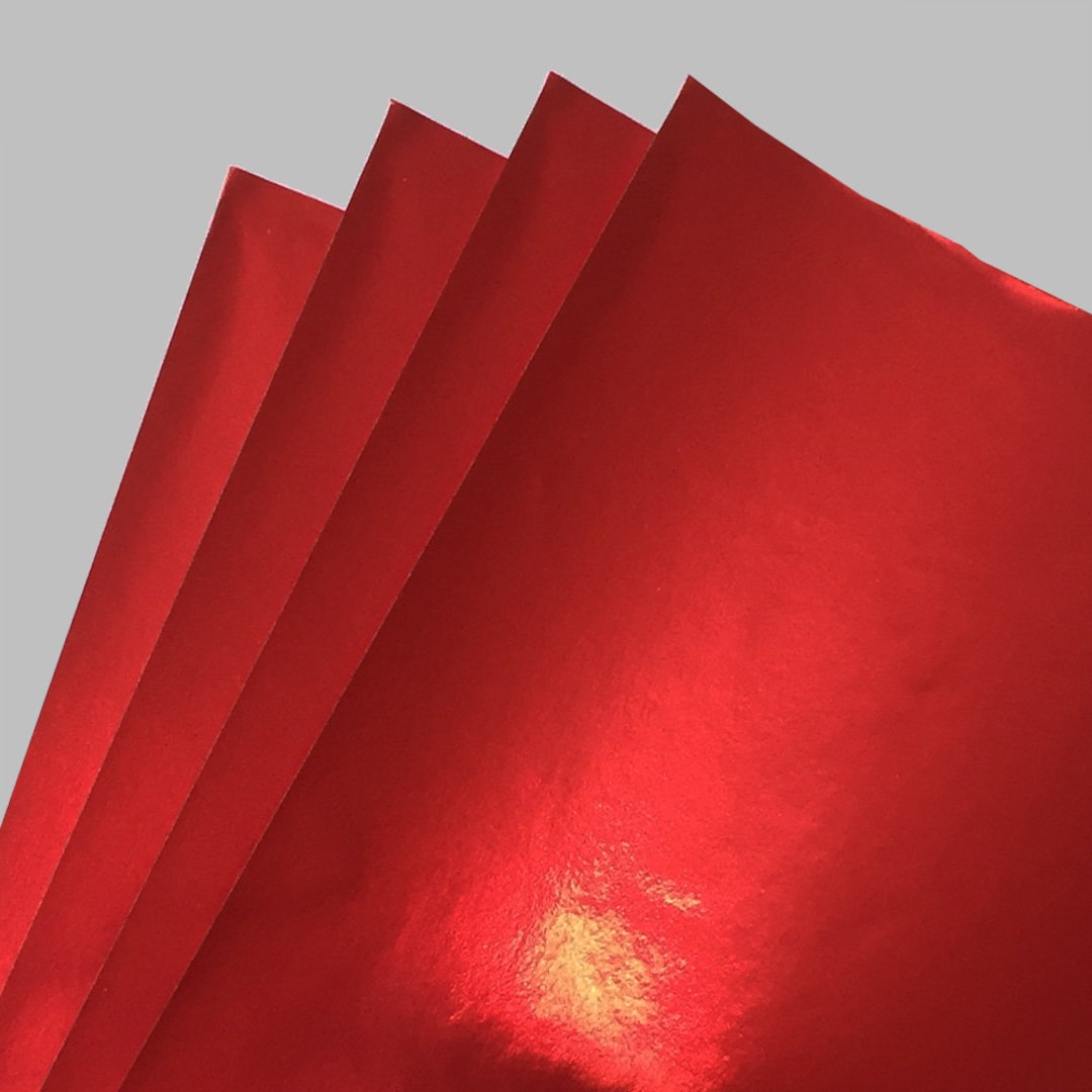 Red Foil Paper: 20 Sheets, Approx 3.5 X 8.5 - Etsy