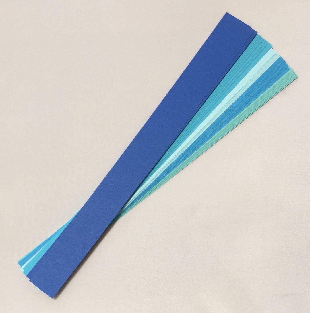 Paper Strips For Arts Crafts Shades Of Blue 5 Colors Size Is 1x 11 paper-strips-for-arts-crafts-shades-of-blue-5-colors-size-is-1x-11
