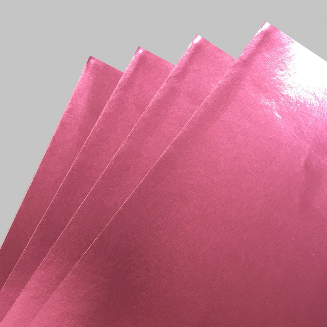 Pink Foil Paper: 20 Sheets, Approx 4" X 9" - Etsy