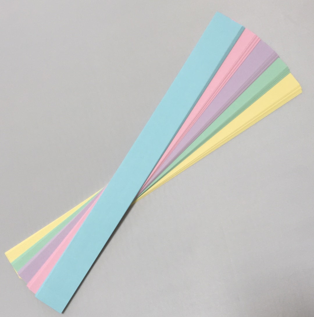 Paper Strips for Arts & Crafts. Pastel Color Paper Strips. Size is 1"x ...