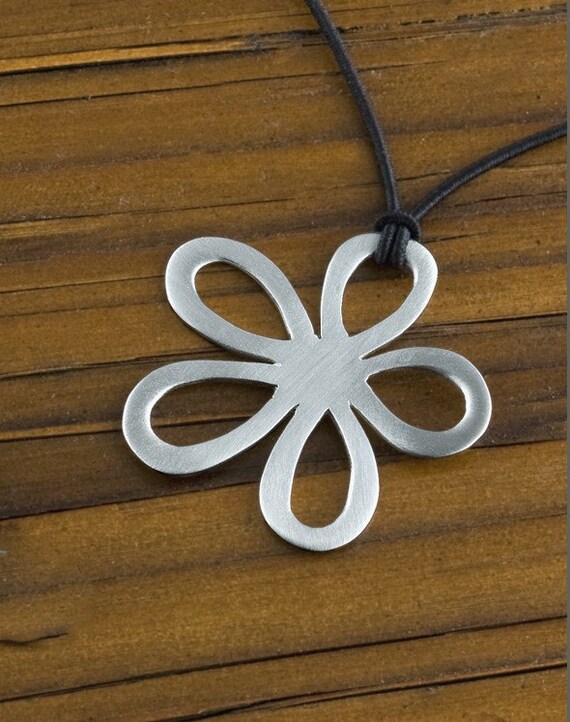 Handmade Reversible Open Flower Pendant Sterling Silver | Etsy