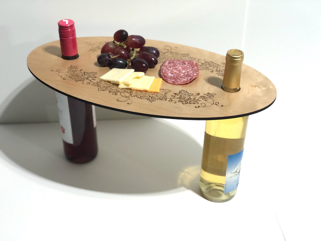 Serving Tray | Wine Bottle Topper Laser-engraved Wood | Charcuterie ...