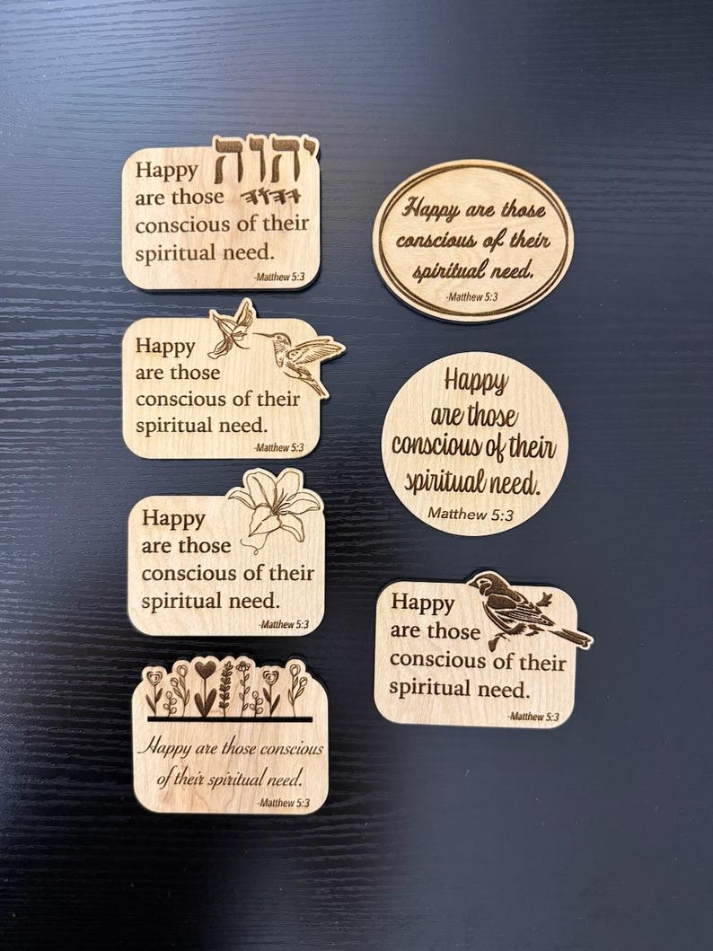 Wood Magnet - 2026 JW Year Text | Laser Engraved Scripture Text ...