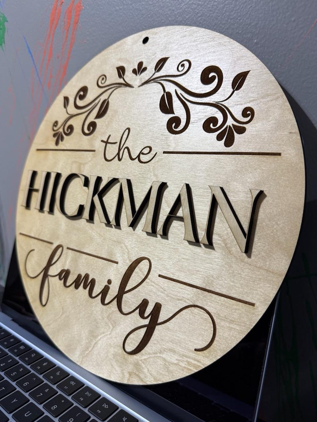 Personalized Laser Engraved Wood Name Sign: Handcrafted Wall Art ...