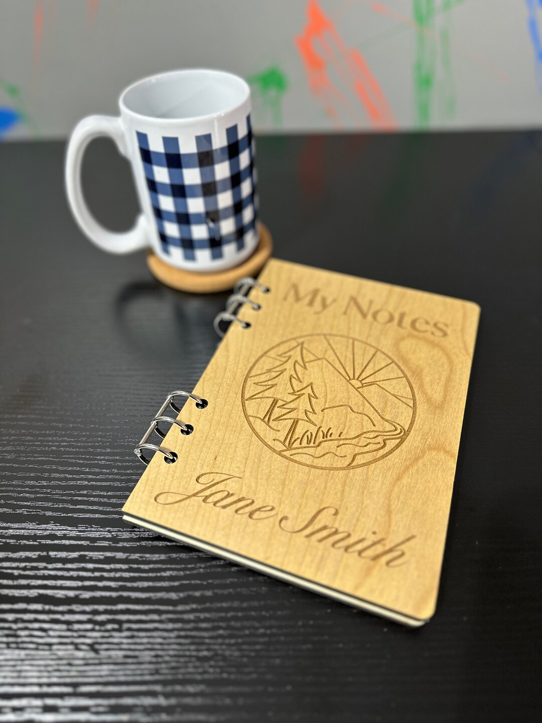 Personalized Refillable Wood Laser Engraved Notebook Cover With ...