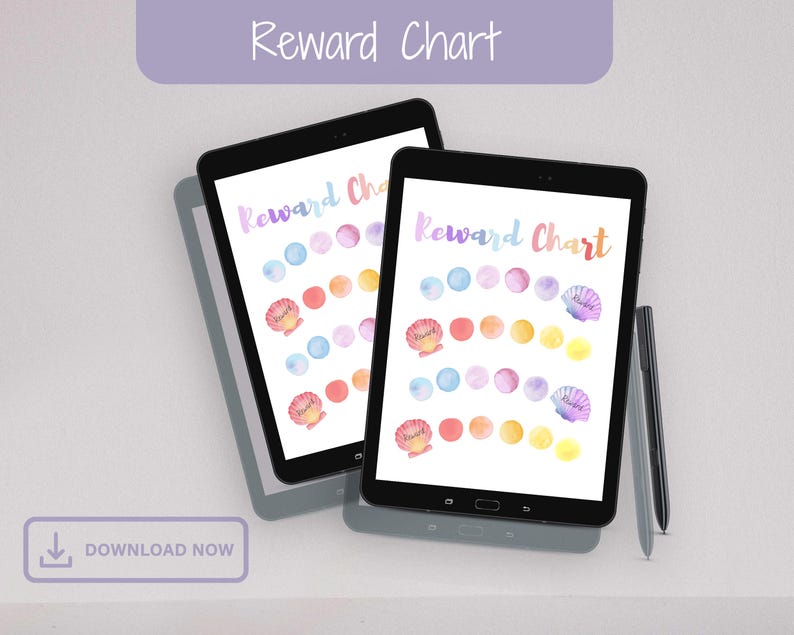 Kids Reward Chart - Under the Sea Printable Chart – Watercolor Reward ...