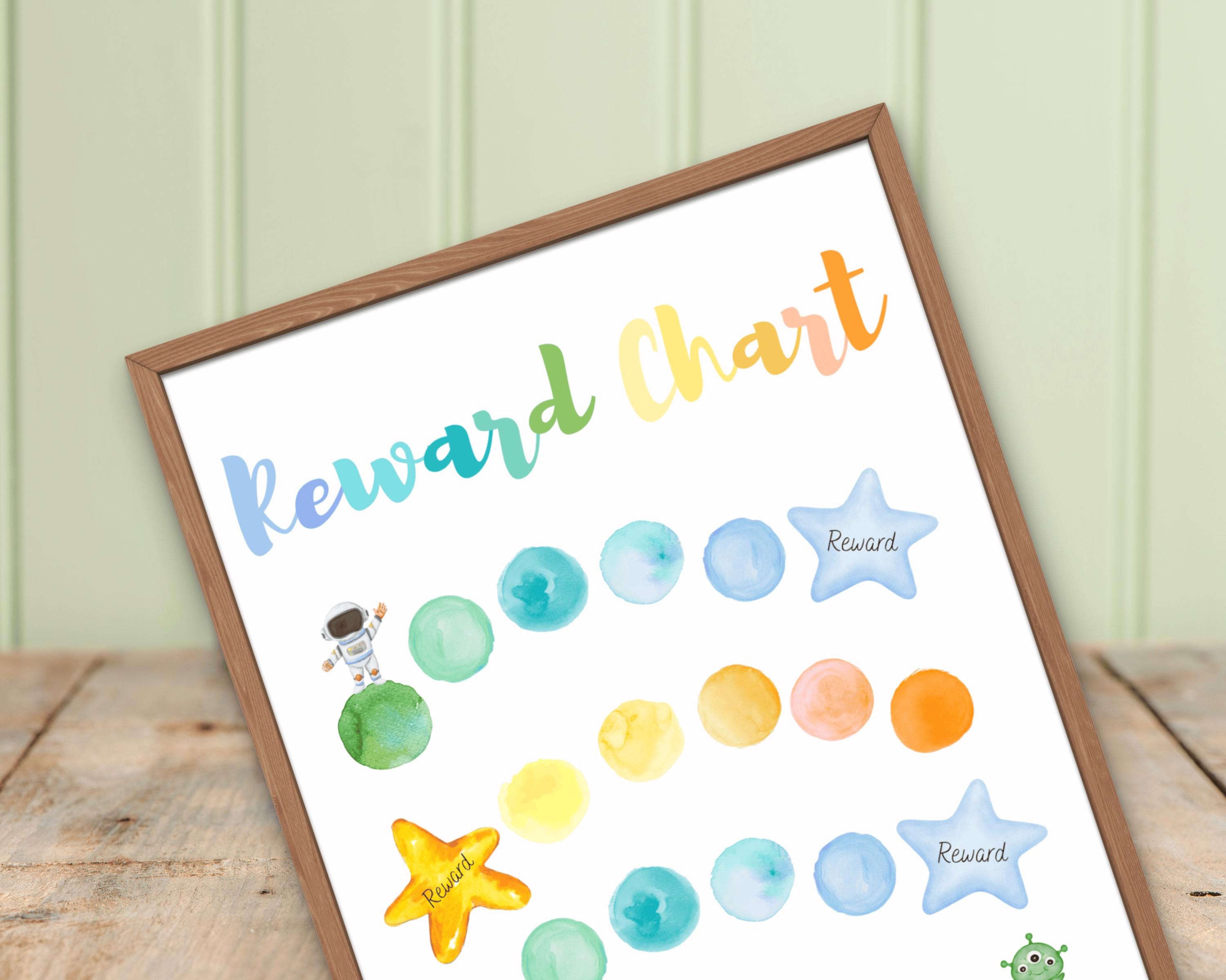 Kids Reward Chart - Space Watercolor Printable – Space & Astronaut ...