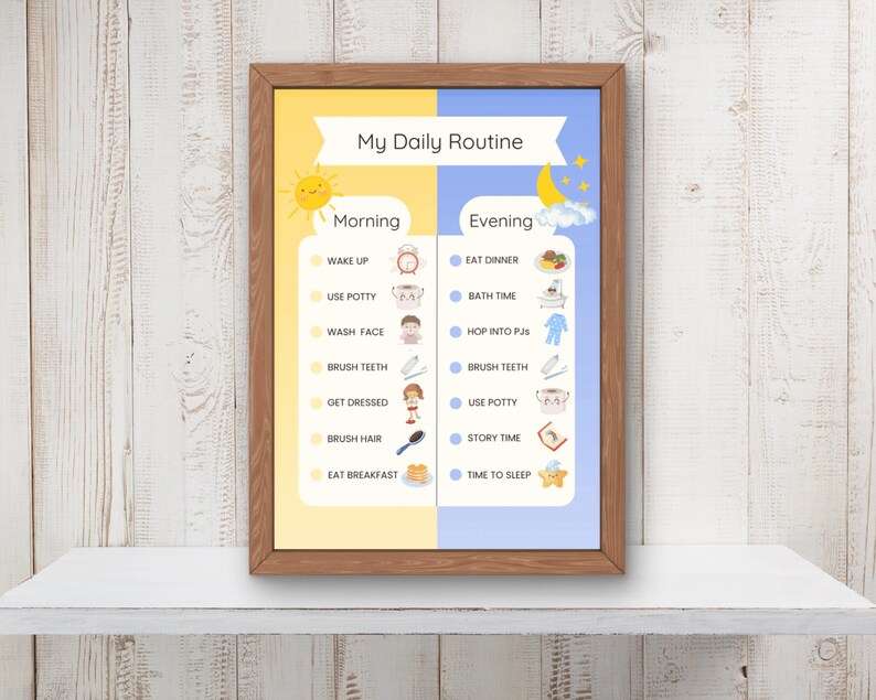 Toddler Daily Routine Chart – Printable Kids Schedule – Fun and Easy ...