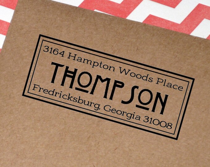 Custom Personalized Craftsman Style Font Self Inking Return Address ...