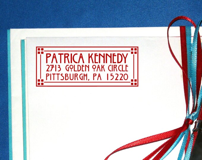 Custom Personalized Craftsman Style Font Self Inking Return Address ...