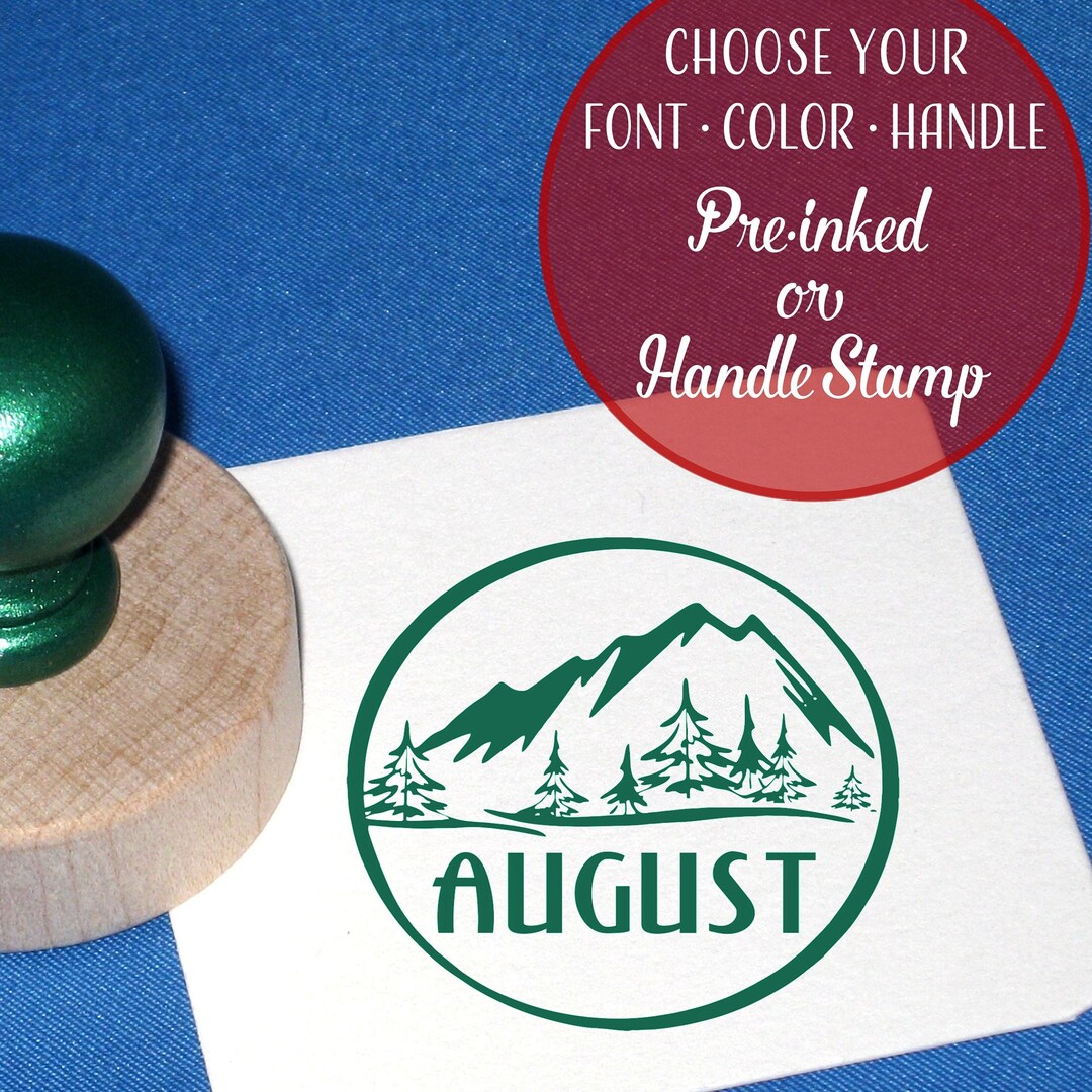 Personalized Mountain Stamp Mountains Personalized Stamp for - Etsy