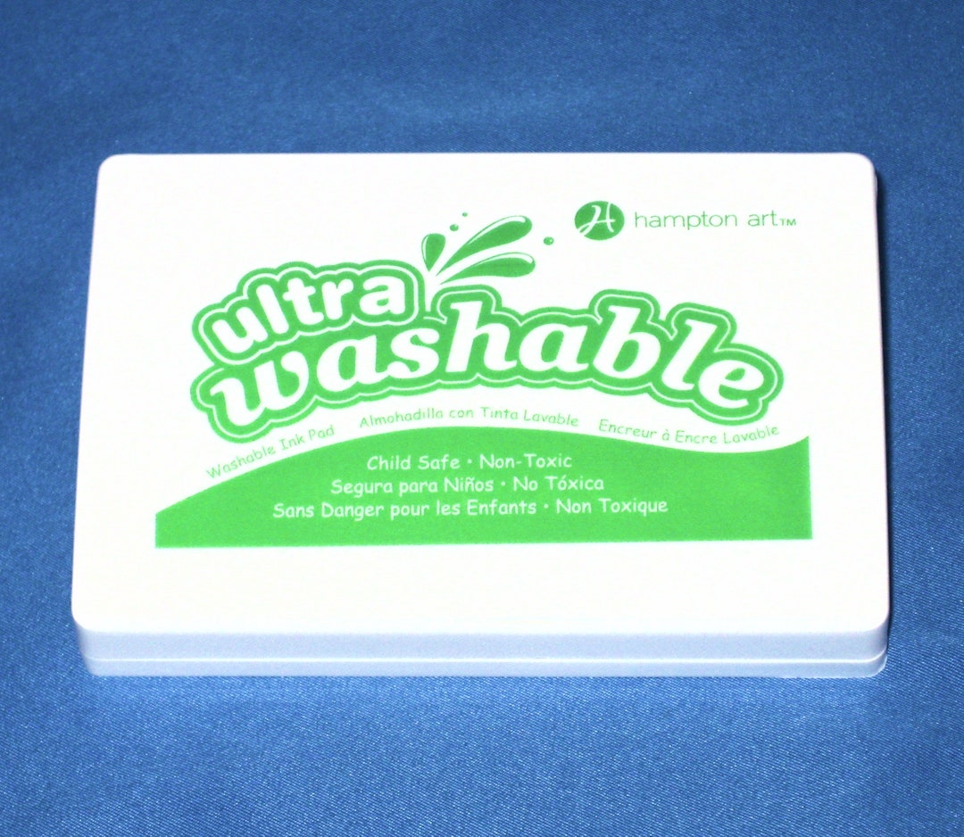 Green Ink Pad for Kids, Child's Washable Ink Pad, Hampton Art Ultra ...