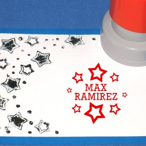 Star Name Stamp, Kids Custom Stamp, Kids Stationery, Personalized ...