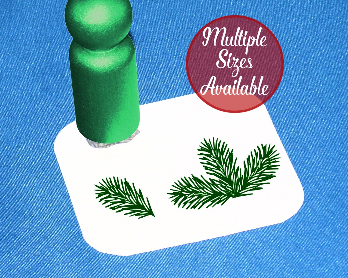 Pine Tree Stamp Little Pinetree Rubber Stamp Small Pine Needles Stamps ...
