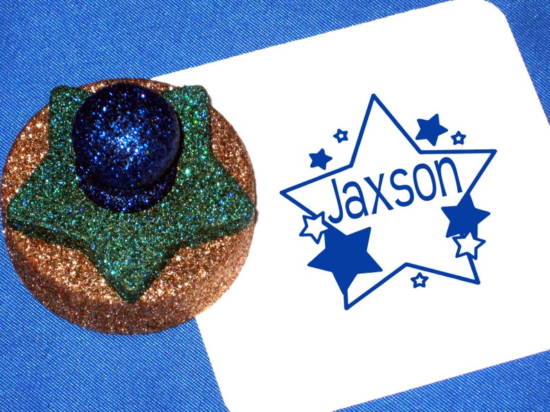 Star Name Stamp Kids Custom Stamp Kids Stationery Stocking | Etsy