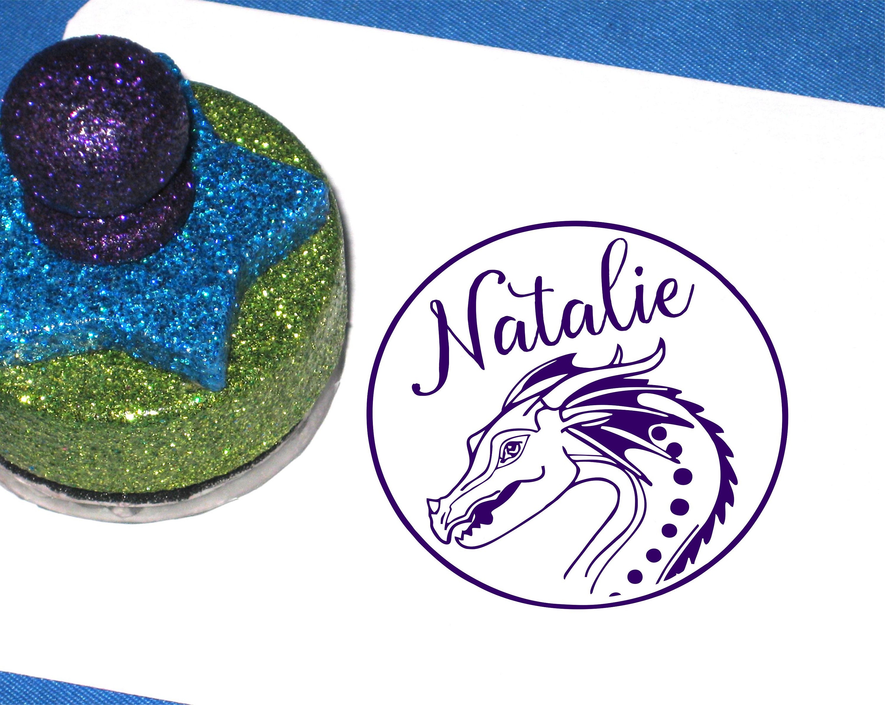 Dragon Name Stamp Personalized Dragon Gift Custom Dragon - Etsy