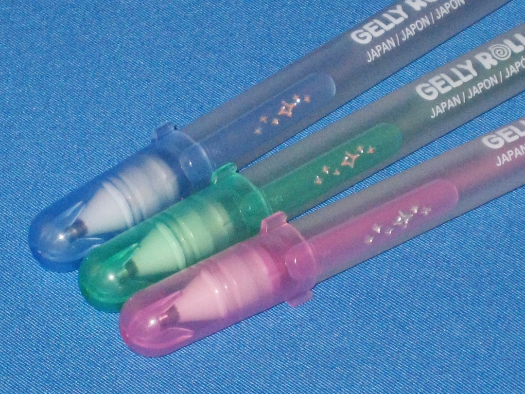 Gelly Roll Silver Shadow Pens, 3 Gel Pens for Lettering, Two-tone ...