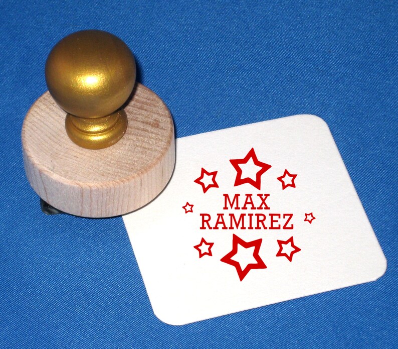 Star Name Stamp Kids Custom Stamp Kids Stationery - Etsy