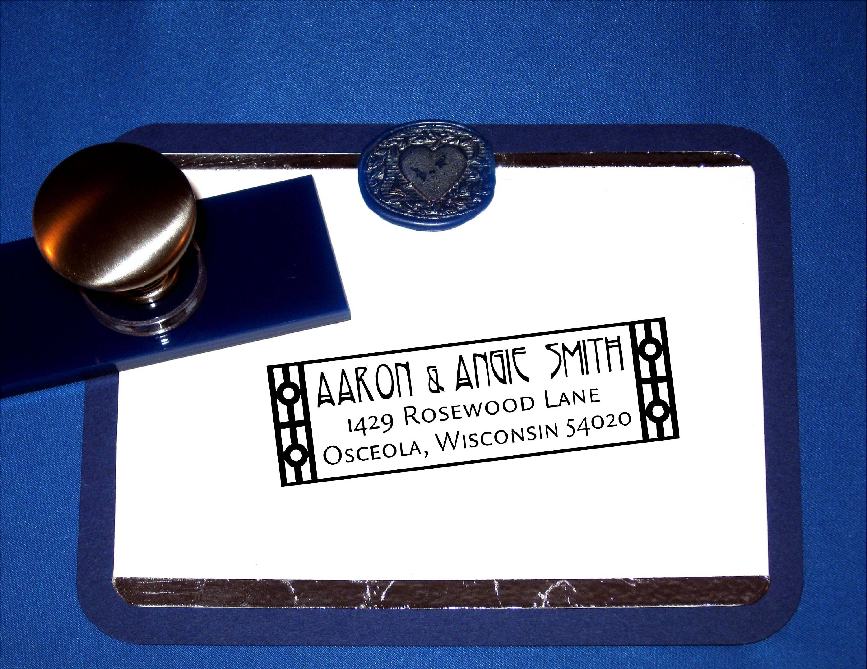 Mission Style Return Address Stamp, Custom Craftsman Stamp, Arts and ...