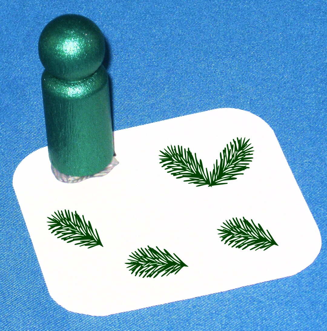 Pine Tree Stamp Little Pinetree Rubber Stamp Small Pine Needles Stamps ...
