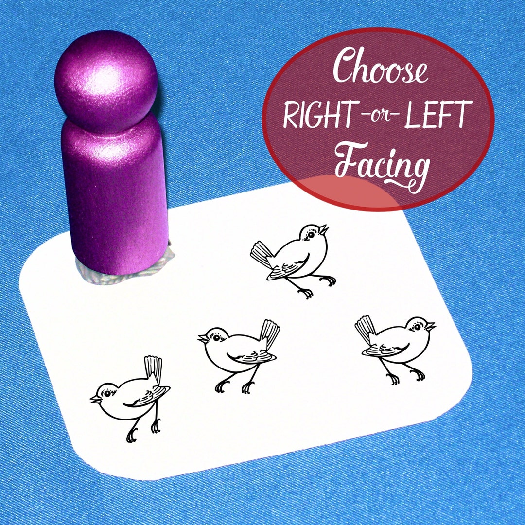 Little Bird Stamp Cute Bird Peg Stamp Birdie Journaling Stamp Mini ...