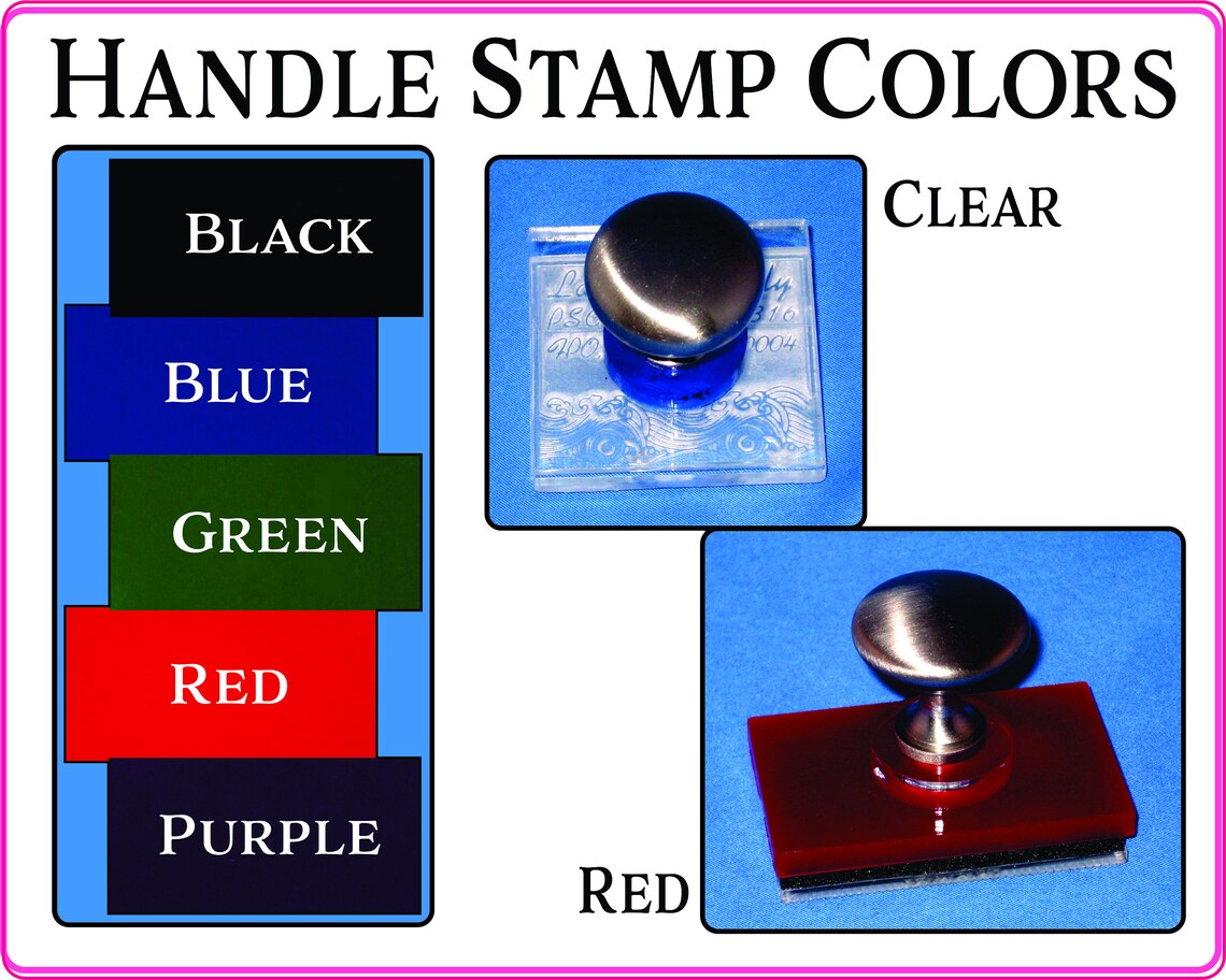 Custom Craftsman Style Monogram Stamp Handle Address Stamp - Etsy