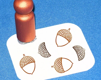 Rubber Stamp Tiny Acorn - Etsy