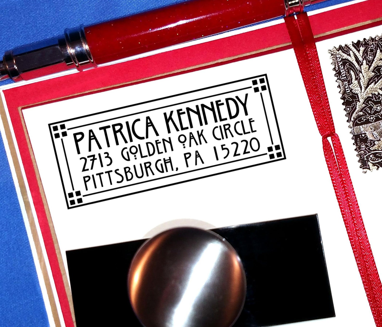 Custom Personalized Craftsman Style Font Self Inking Return | Etsy