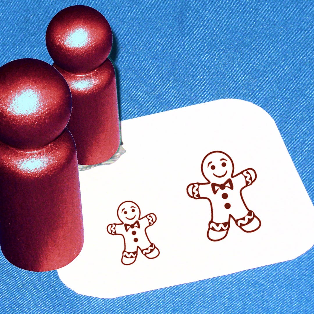 Gingerbread Man Stamp, Little Gingerbread Rubber Stamp, Christmas ...