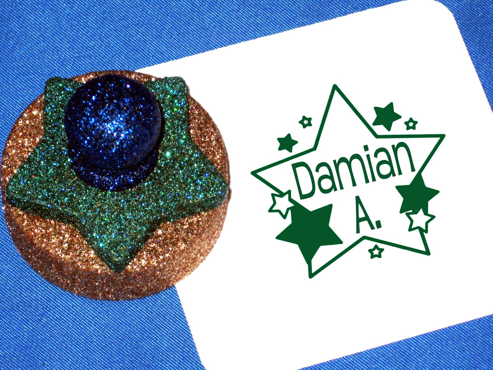 Star Name Stamp, Kids Custom Stamp, Kids Stationery, Stocking Stuffer ...