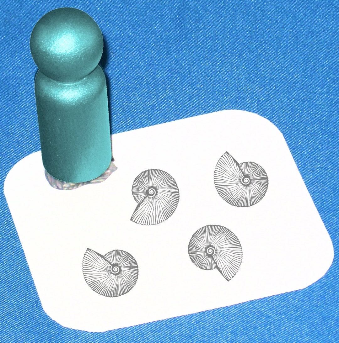 Nautilus Shell Stamp Small Seashell Rubber Stamp Summer DIY Beach ...