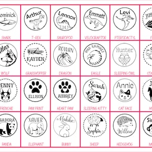 Kids Name Stamp, Childs Name Stamp, Personalized Gift for Kids Rubber ...