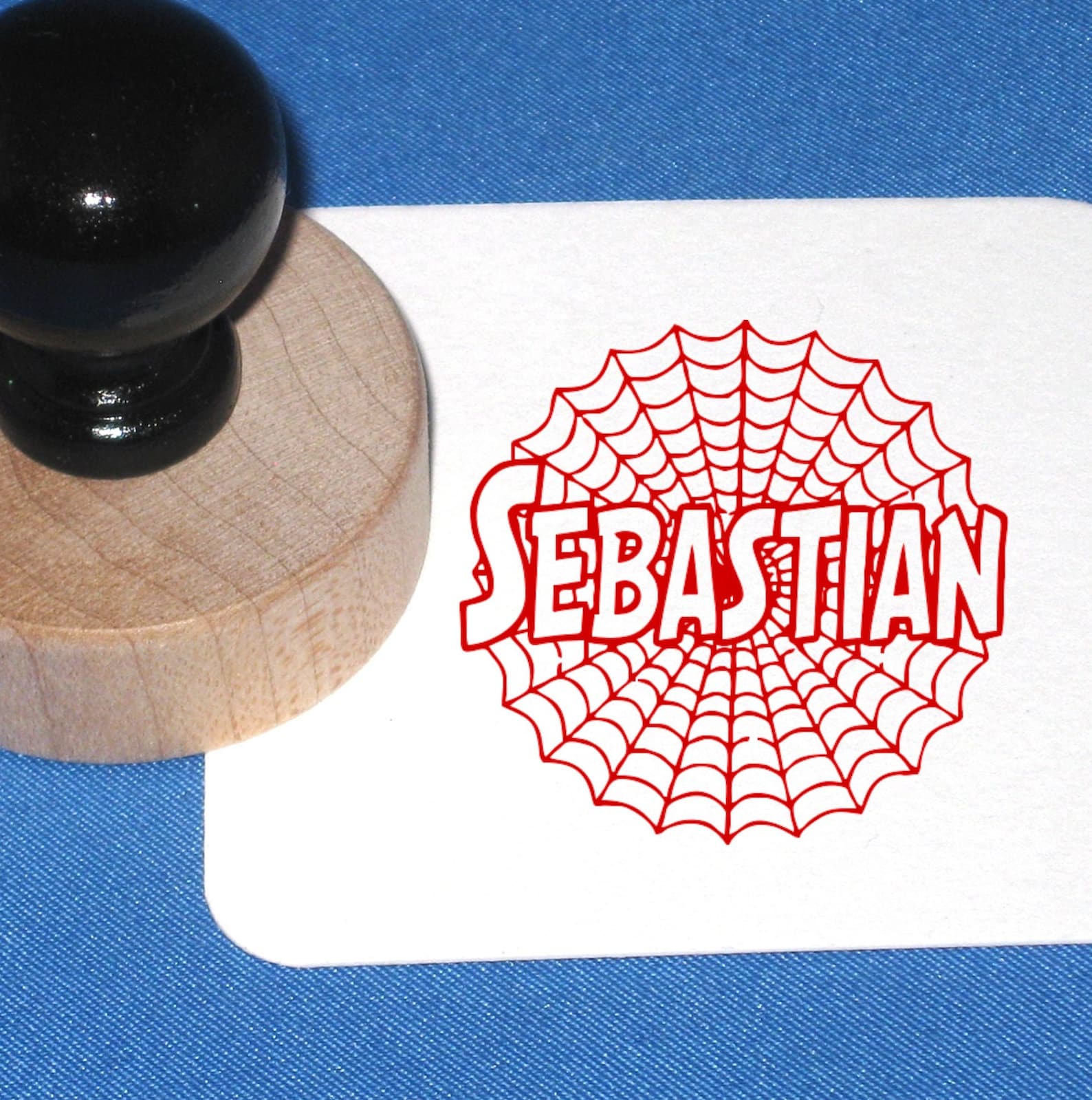 Spider Personalized Gift, Spiderweb Rubber Stamp, Spider Man Name Stamp ...