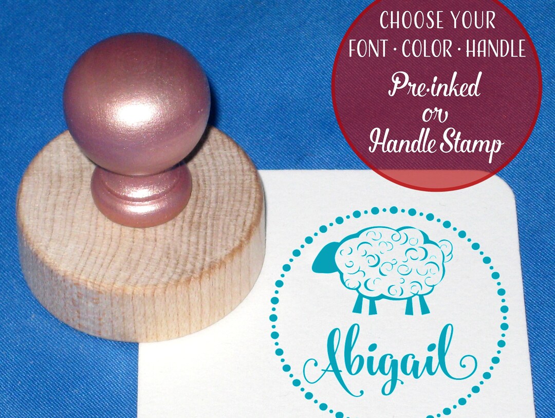 Sheep Stamp, Custom Sheep Rubber Stamp, Gift for Knitter, Lamb, Sheep ...