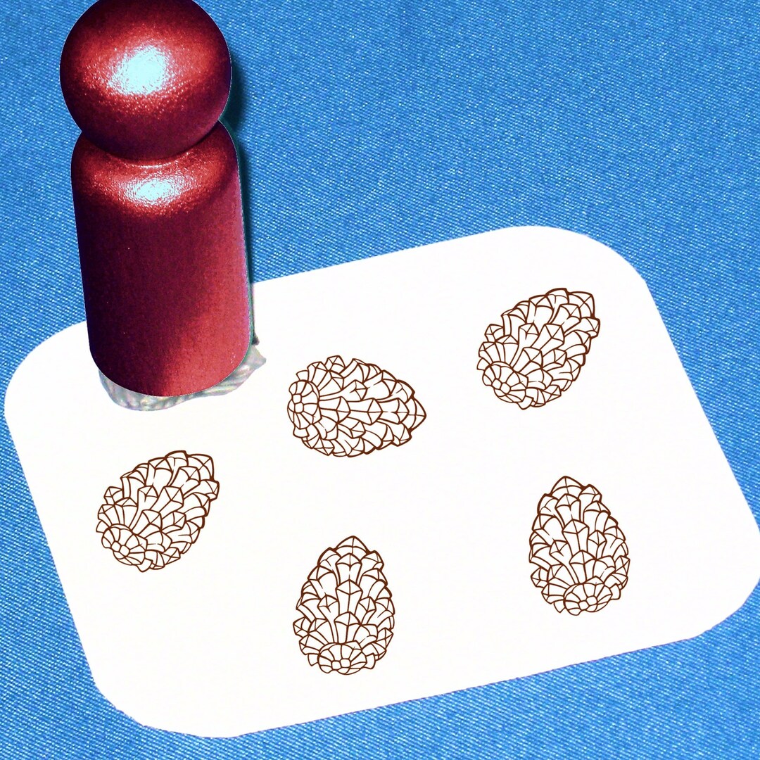 Pinecone Stamp Little Pine Cone Rubber Stamp Small Pinecone Stamps 3 ...