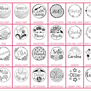 Kids Name Stamp, Childs Name Stamp, Personalized Gift for Kids Rubber ...