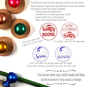 Kids Name Stamp, Childs Name Stamp, Personalized Gift for Kids Rubber ...