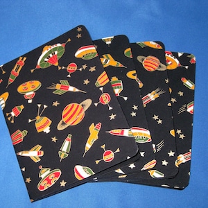 Black Sketch Book, Black Paper Journal, Kids Pocket Notebook, Planets ...
