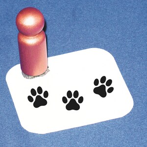 Paw Print Stamp Simple Dog Paw Rubber Stamp Paw Stamp for Calendar ...