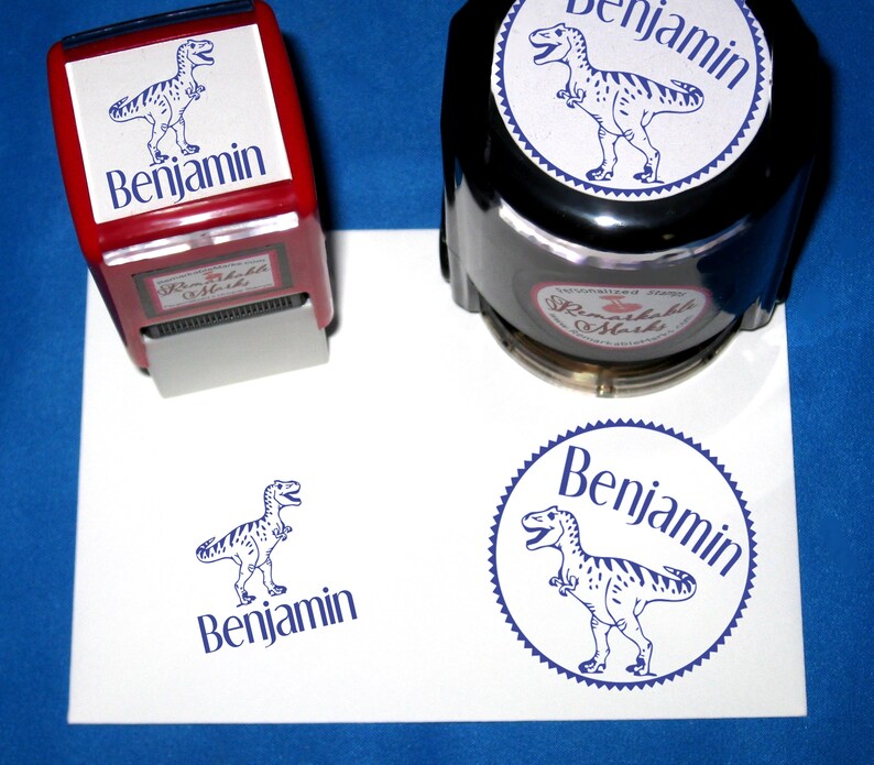 Dinosaur Name Stamp T-rex Personalized Stamp Tyrannosaurus | Etsy