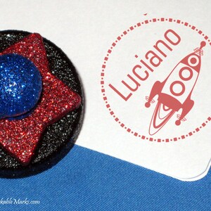 Personalized Rocket Stamp, Rocket Ship Rubber Stamp, Kids Name Stamp ...