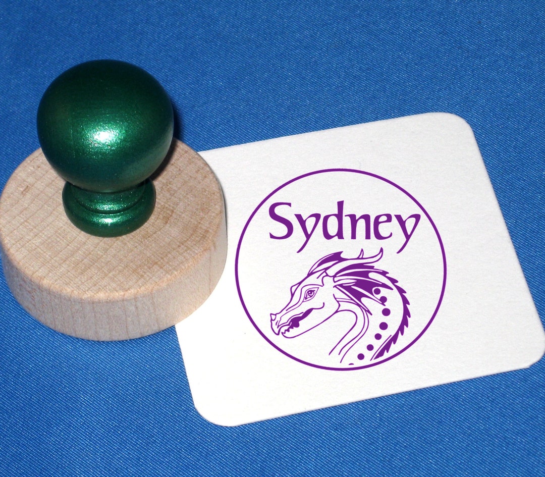 Dragon Name Stamp Personalized Dragon Gift Custom Dragon - Etsy